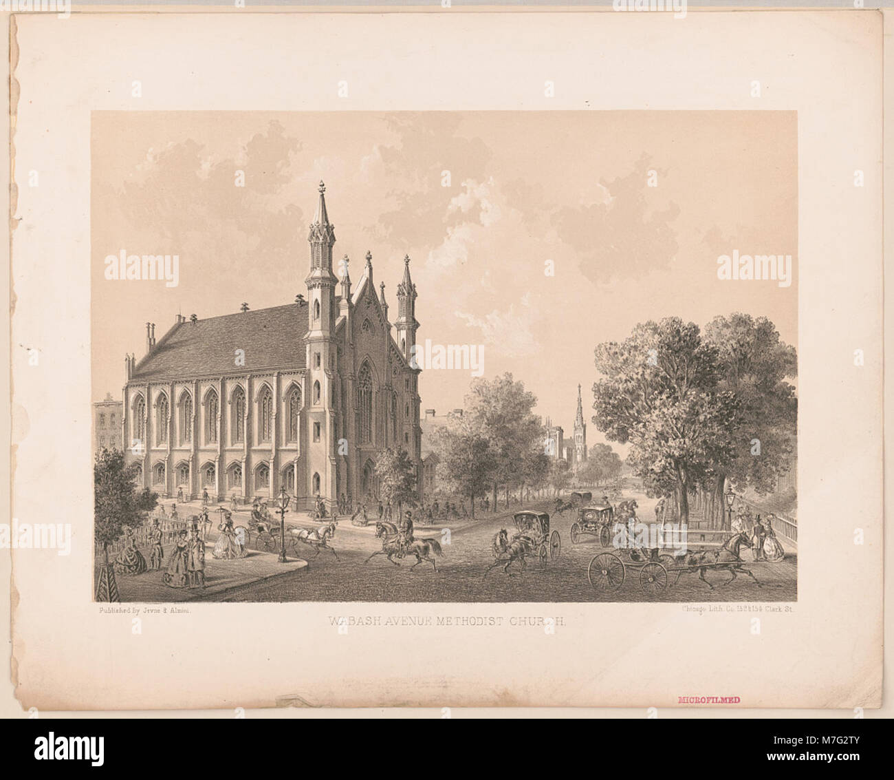 A photograph of Wabash Avenue Methodist Church, an important religious ...