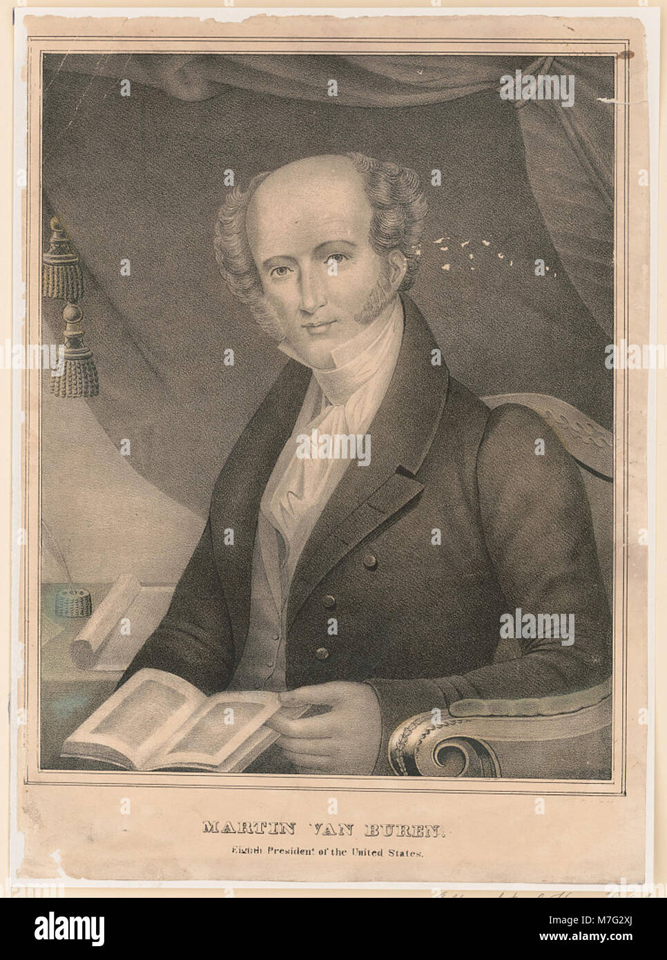 A portrait of Martin Van Buren, the eighth president of the United ...