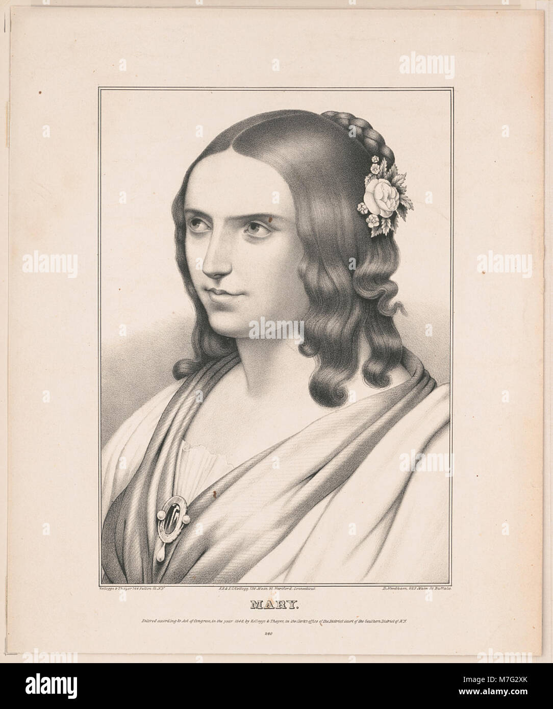 A portrait of a woman named Mary, highlighting her clothing and pose in ...