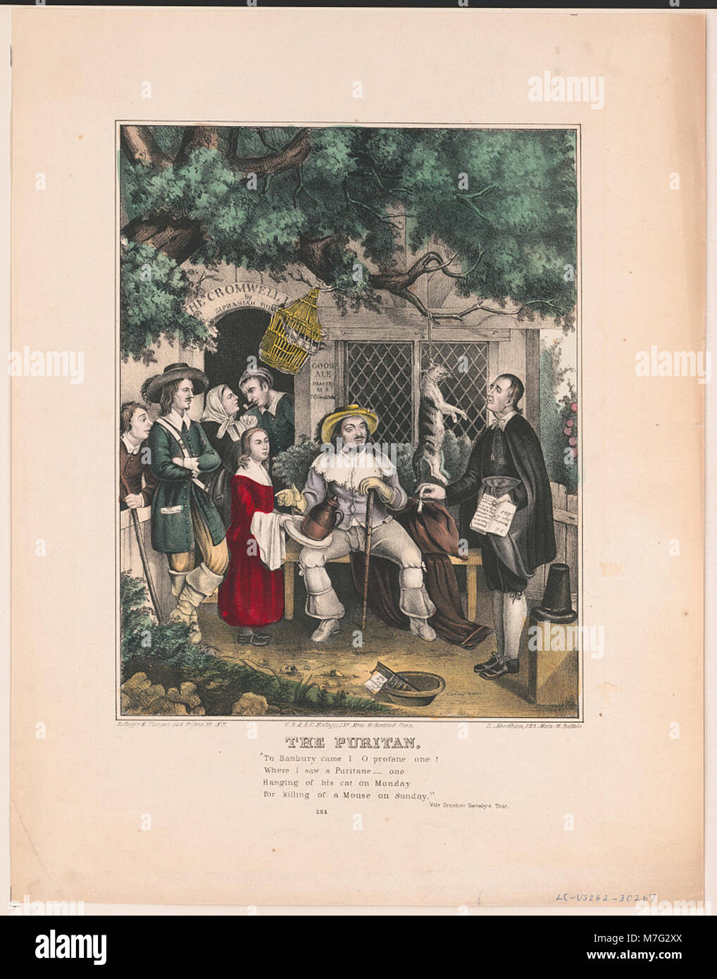 A depiction of a Puritan, reflecting the style and attire of this early ...