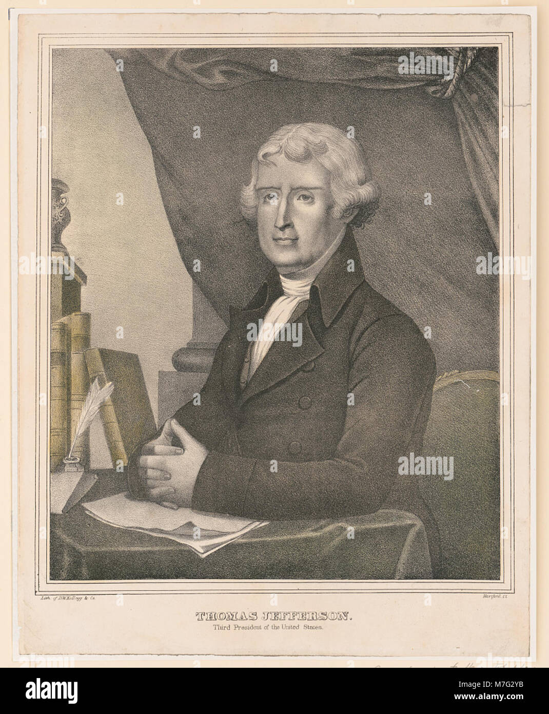 This photograph depicts Thomas Jefferson, the third president of the ...