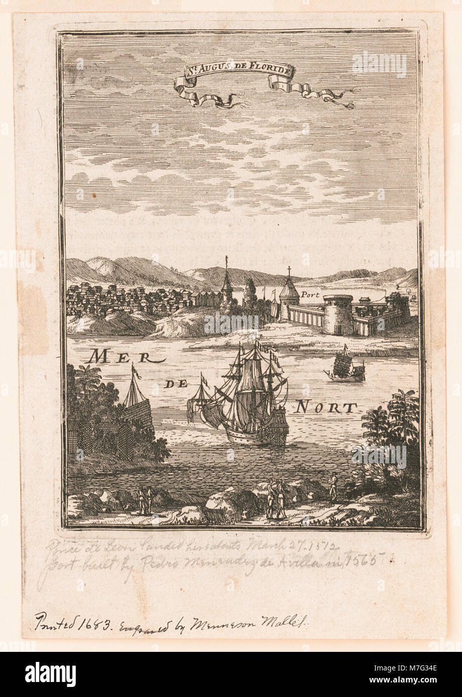 A historical image of St. Augustine, Florida, showcasing its colonial ...