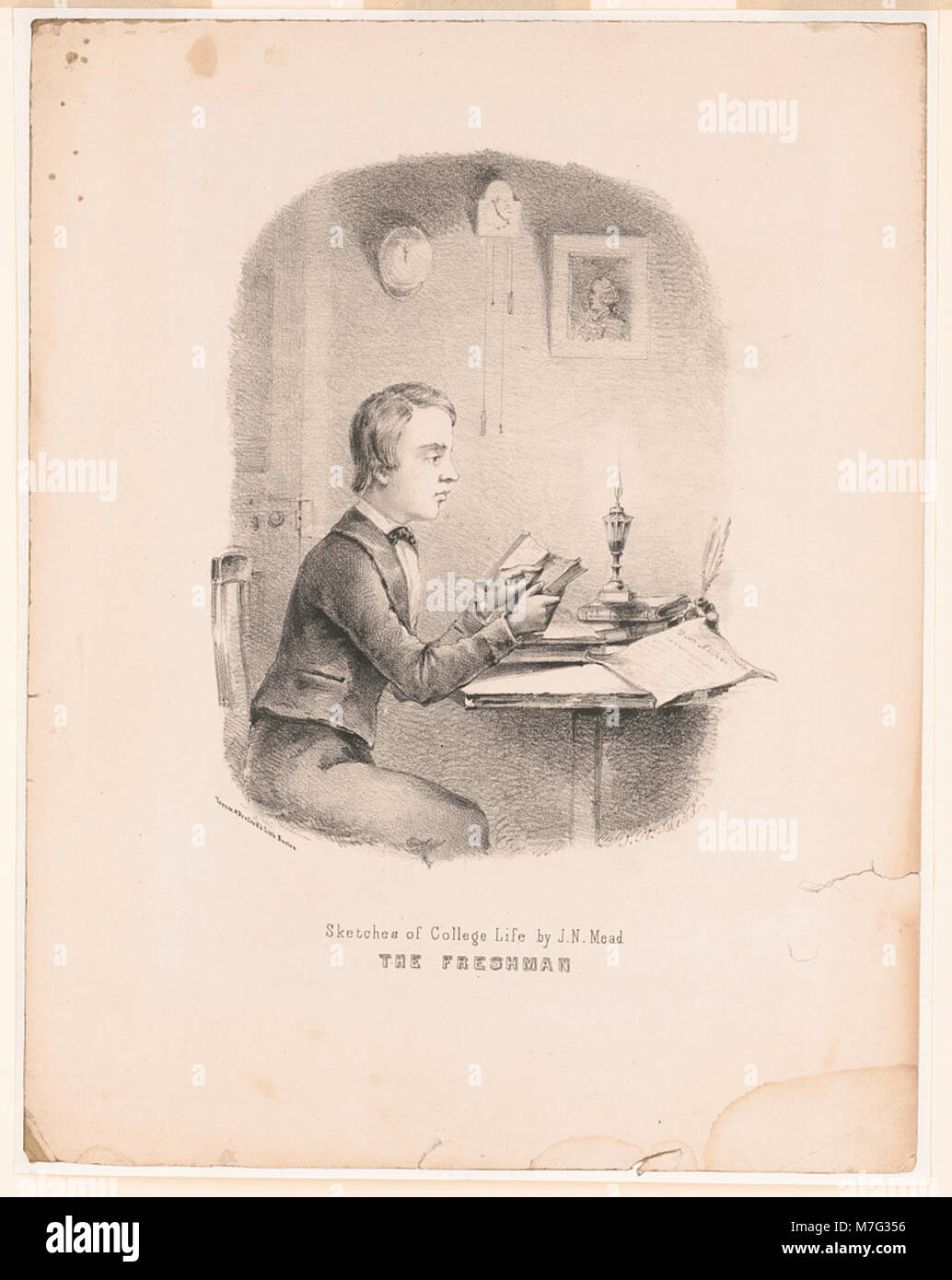 This illustration by J.N. Mead depicts a freshman’s experience in ...