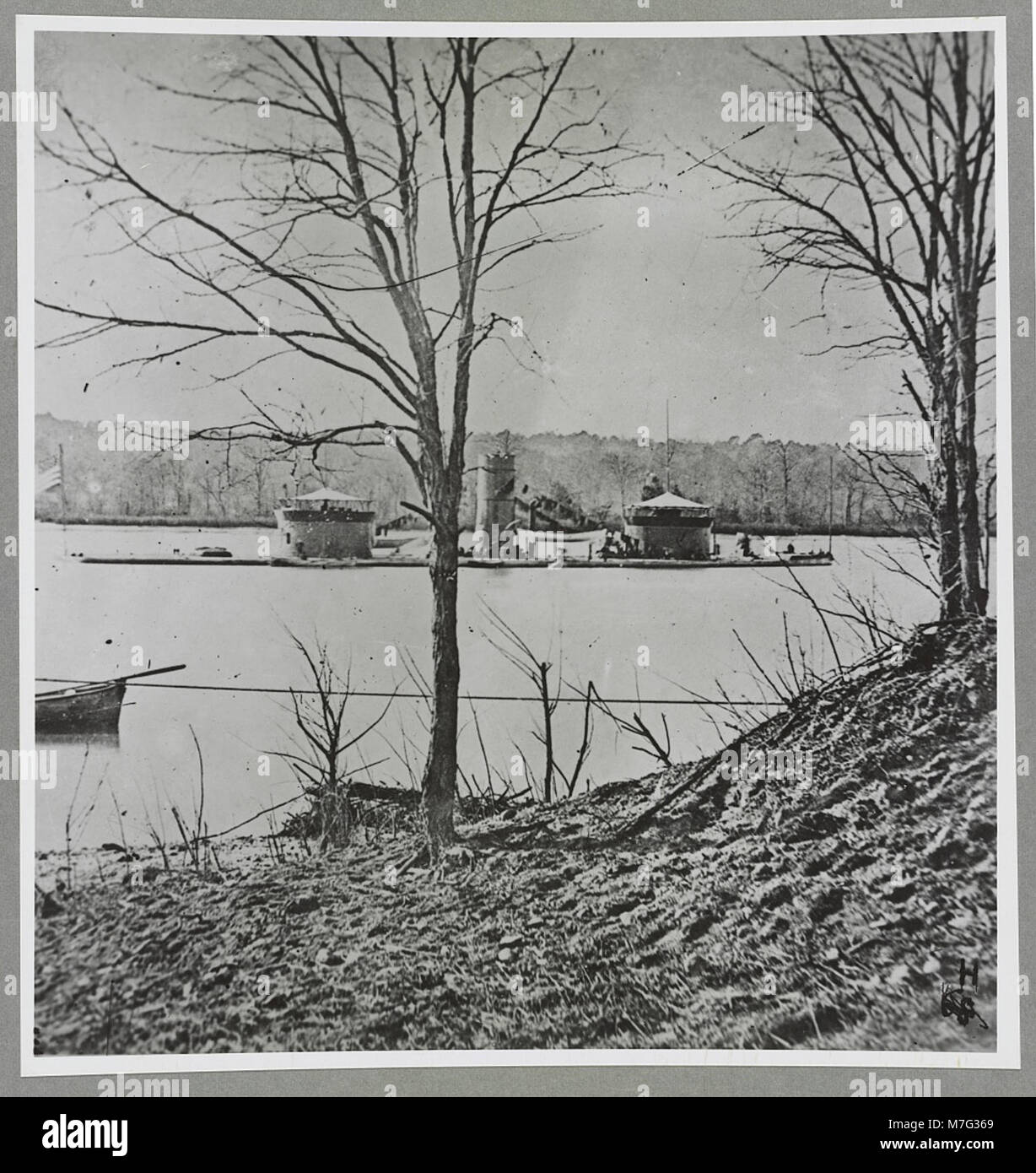 A photo of the Monitor Onondaga, an important U.S. warship, showcasing ...