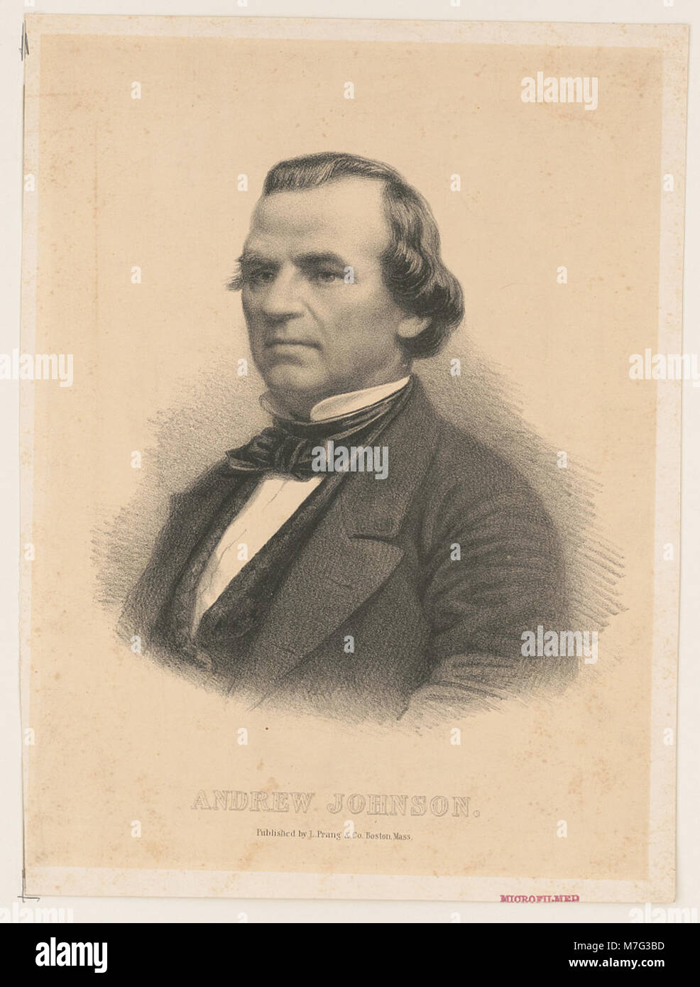This portrait of Andrew Johnson, the 17th President of the United ...