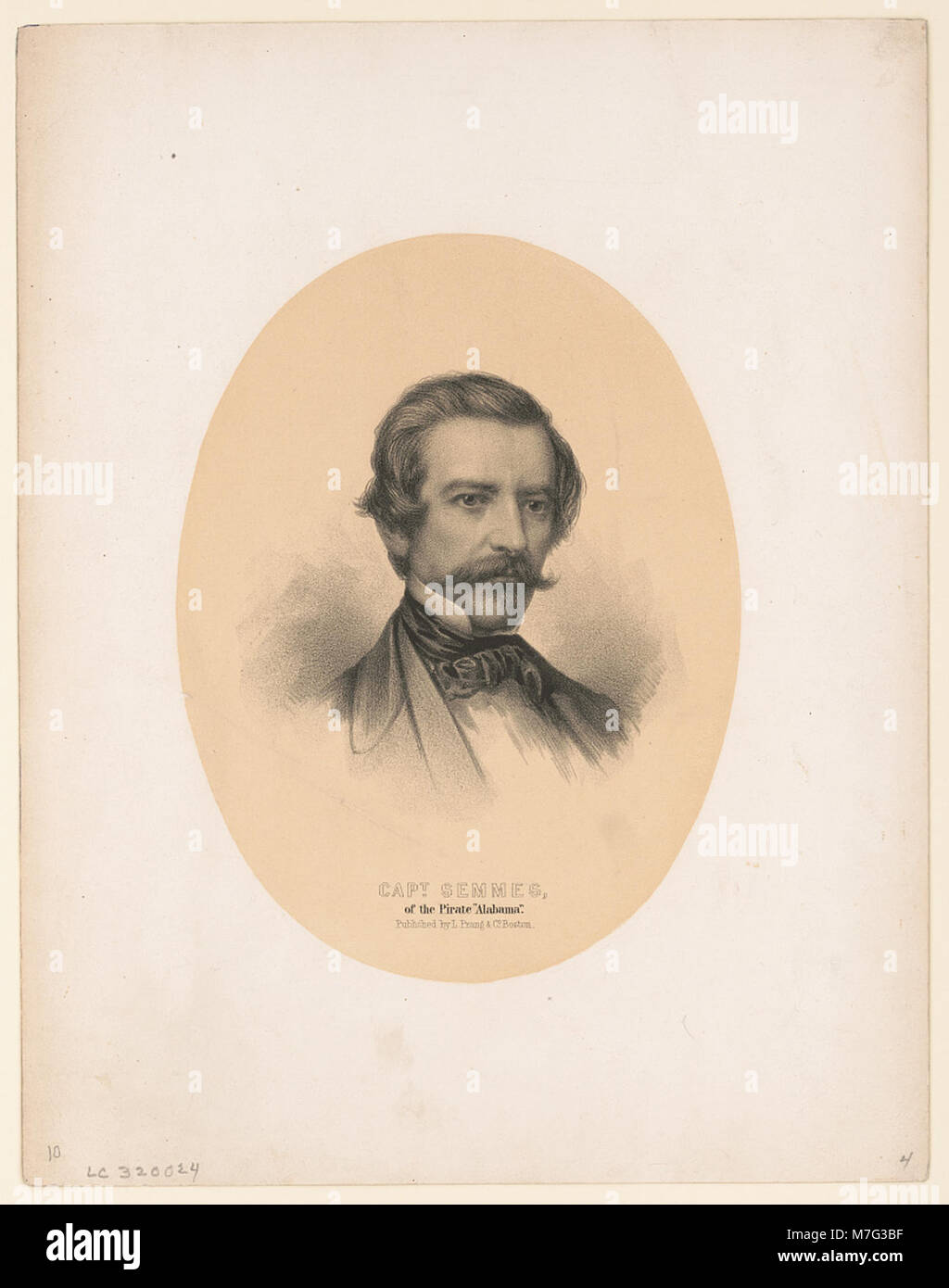 A portrait of Captain Raphael Semmes, the commander of the Confederate ...