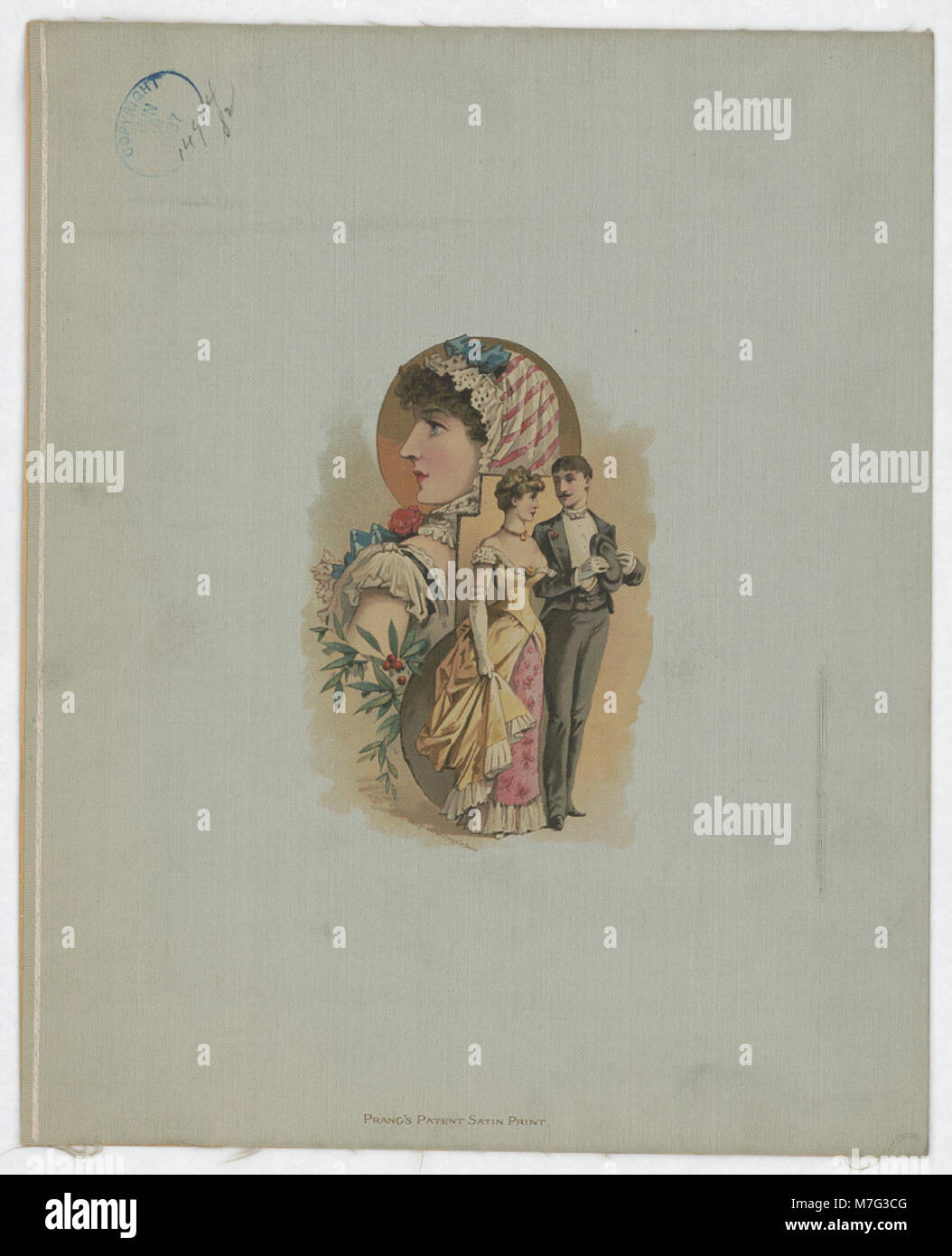 An image of Prang's patent satin print, an innovative method for ...