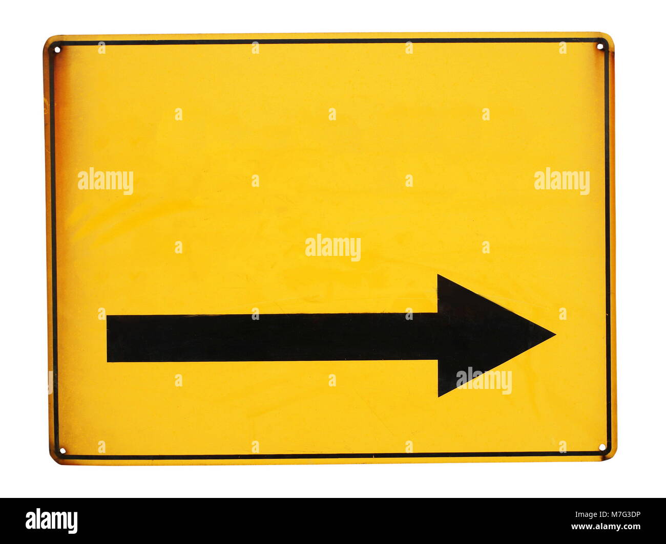 Yellow metal sign board isolated Stock Photo - Alamy