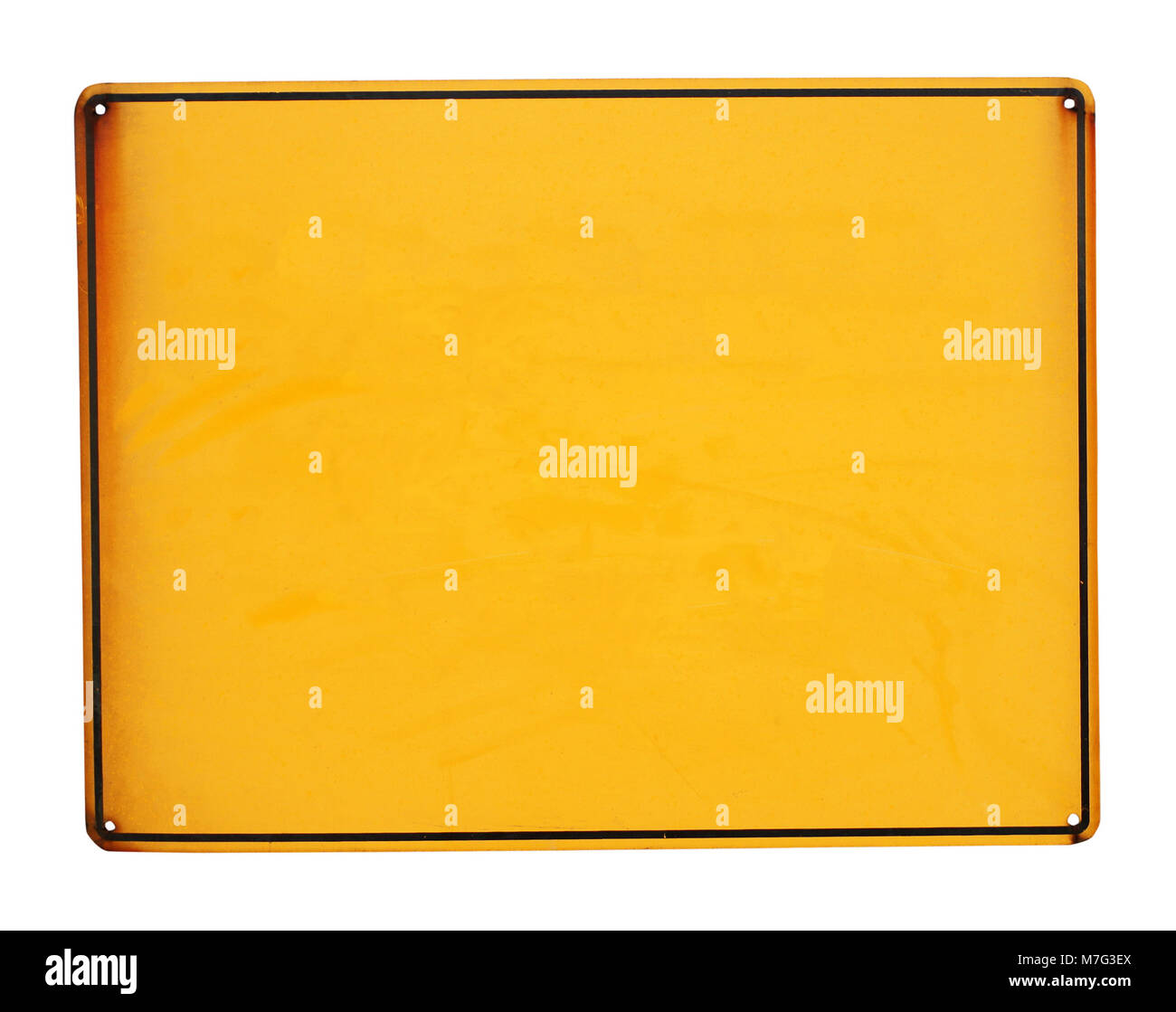 Yellow metal sign board isolated Stock Photo - Alamy