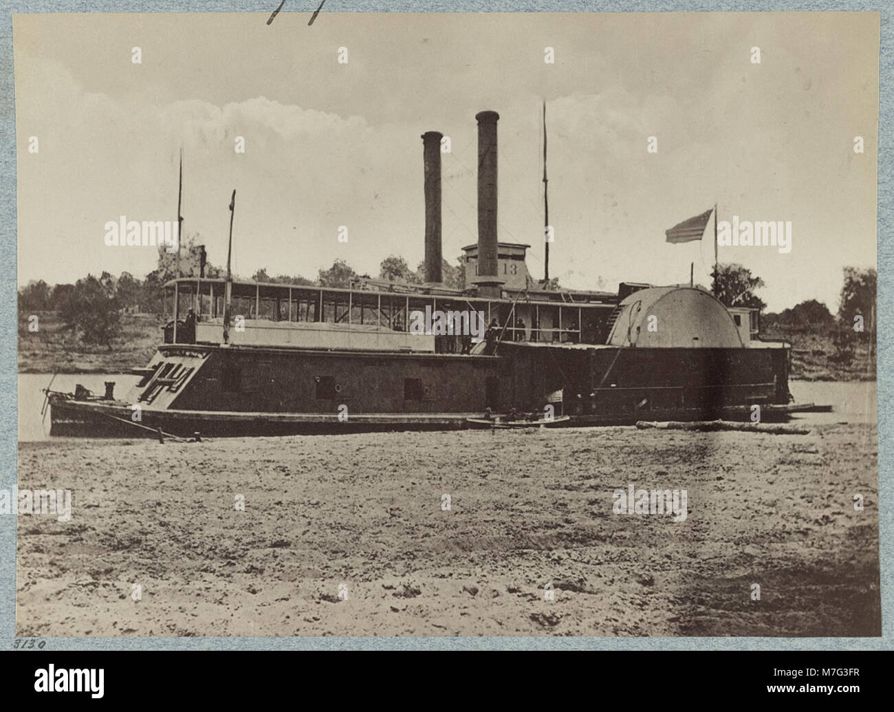 The U.S. gunboat Fort Hindman, part of the Mississippi River Fleet, was ...