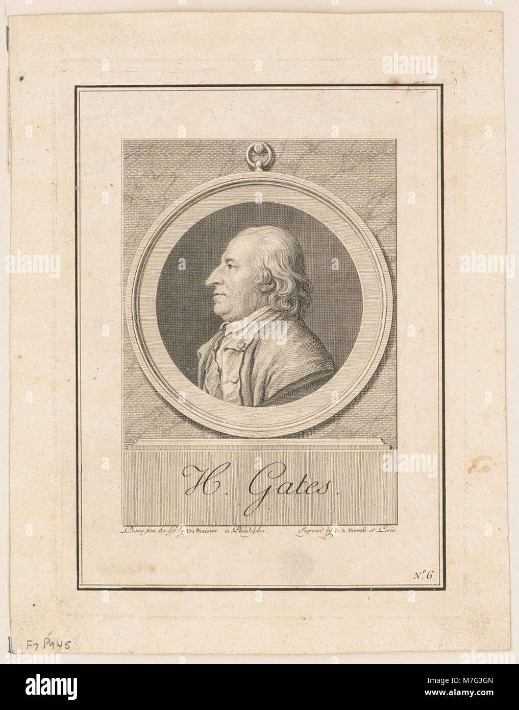 A portrait of H. Gates, drawn from life by Du Simitier in Philadelphia ...