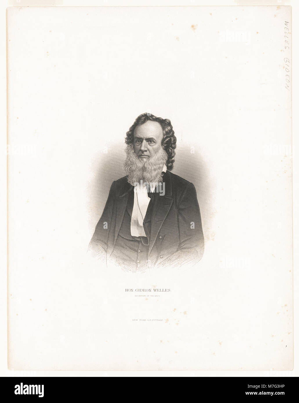 A formal portrait of Gideon Welles, Secretary of the Navy during the ...