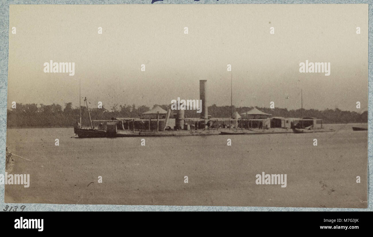 This image shows the U.S. gunboat Milwaukee, a ship used by the U.S ...