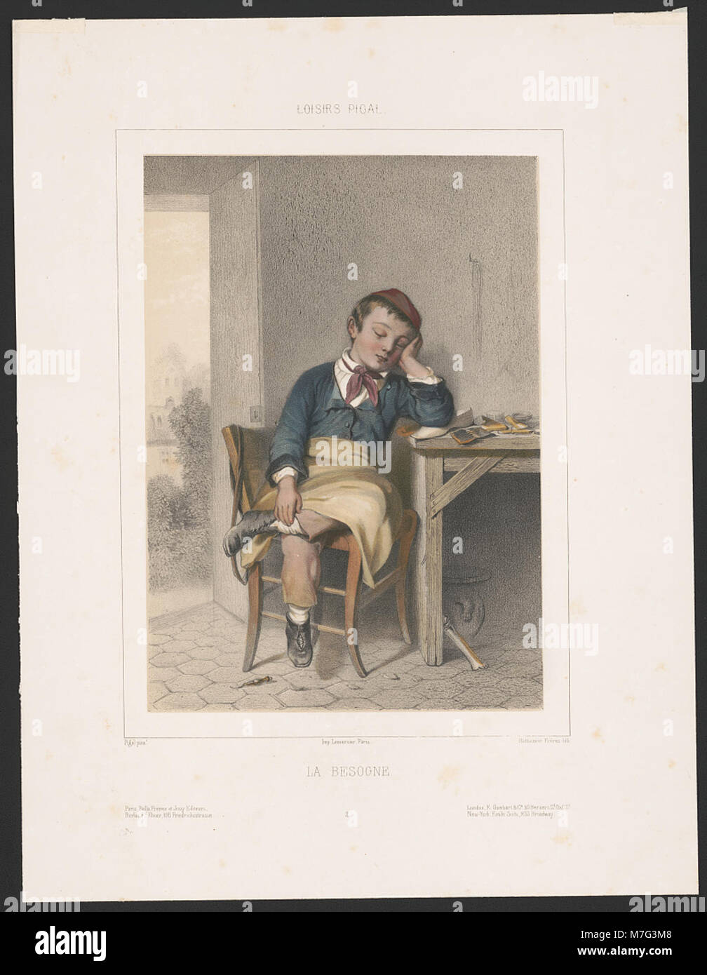 A French photograph depicting a scene from 'Loisirs Pigal,' capturing a ...