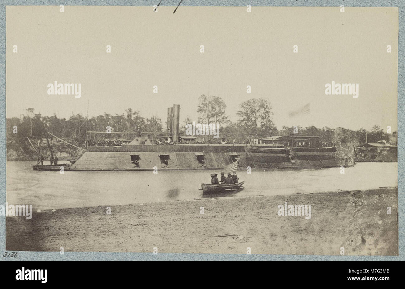 The U.S. gunboat Pittsburg was part of the Mississippi River Fleet during the Civil War, used in ...