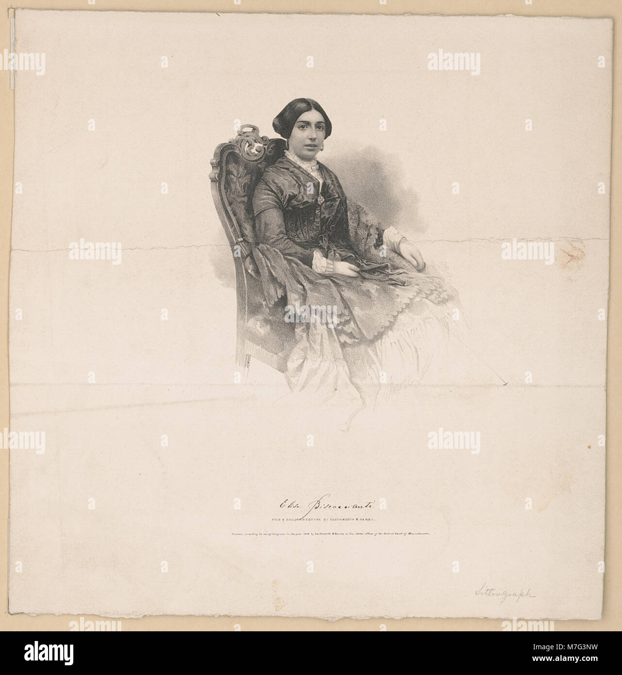 Portrait of Elise Biseaccianti, a historical figure captured in a ...