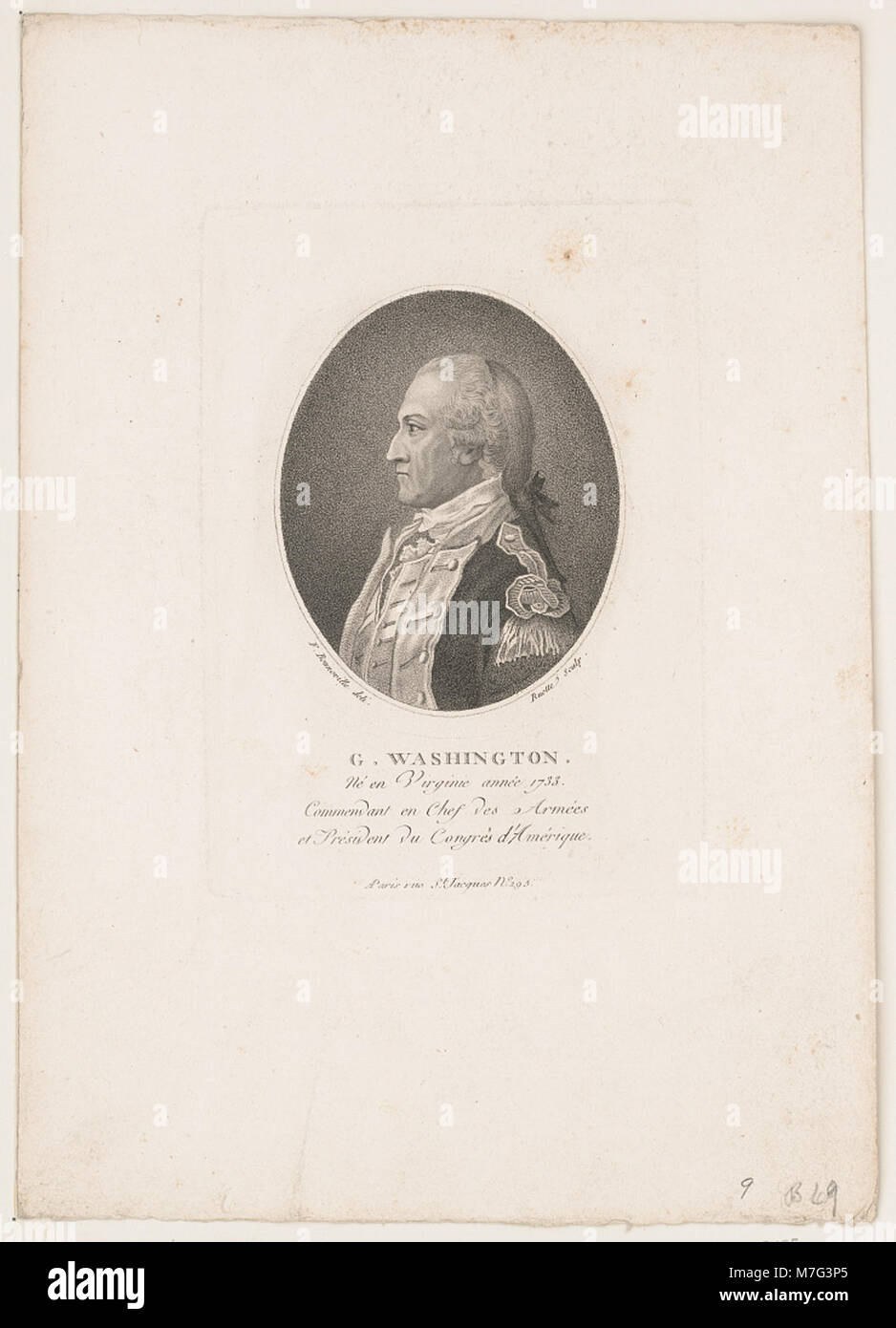 A portrait of George Washington, the first president of the United ...