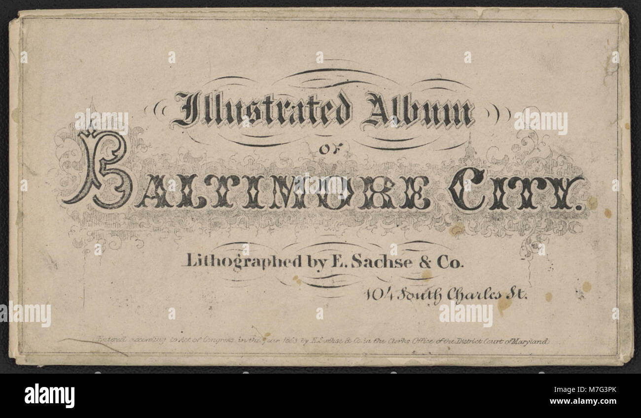 An illustrated album showcasing various aspects of Baltimore City ...