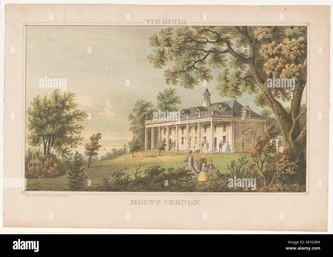 This image features Mount Vernon, the historic plantation home of ...