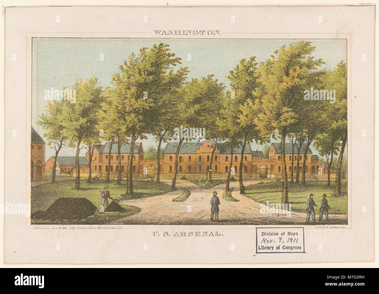 This photograph showcases the U.S. Arsenal in Washington, D.C., a ...