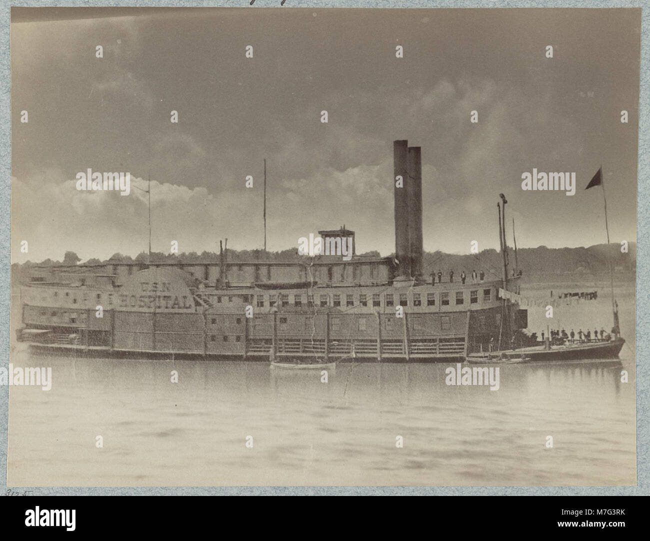 The U.S. hospital boat Red Rover, part of the Mississippi River Fleet ...