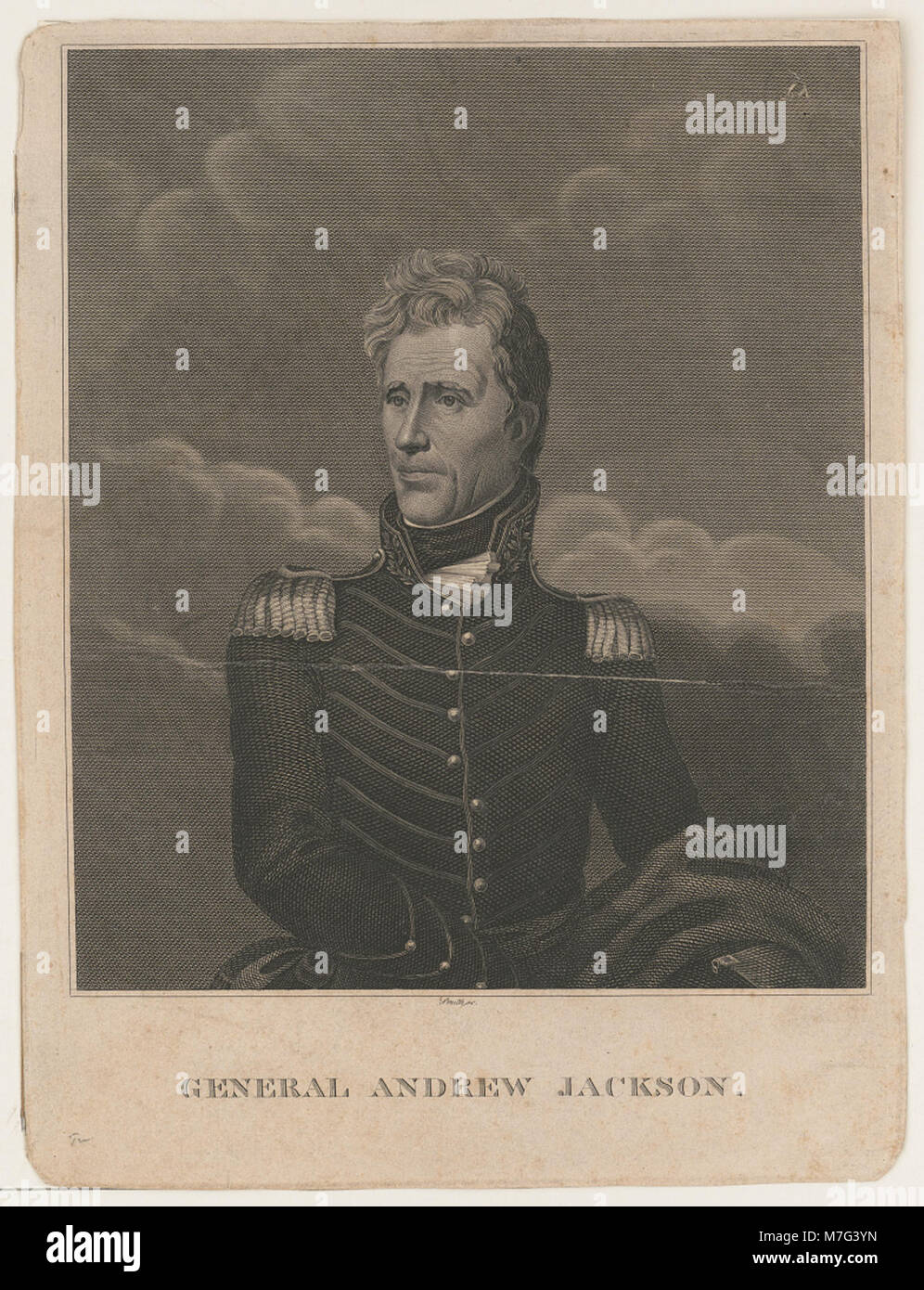 Engraving of General Andrew Jackson, depicting the 7th President of the ...
