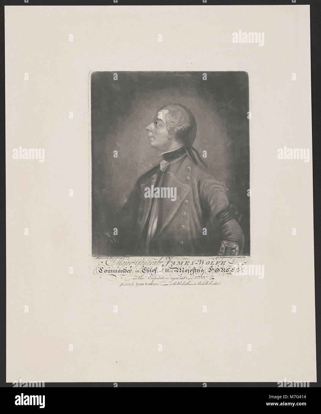 Portrait of Major General James Wolfe, commander of British forces ...