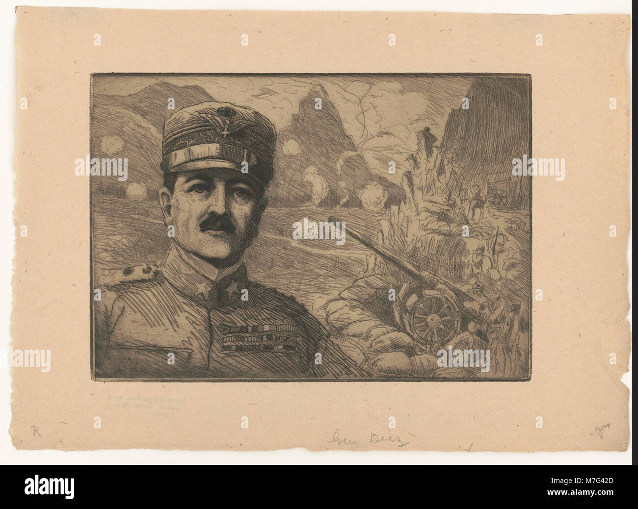 A portrait of General Diaz, likely showcasing his leadership and ...