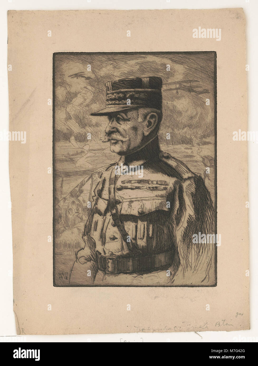 A portrait of Philippe Pétain, a prominent French military leader and ...