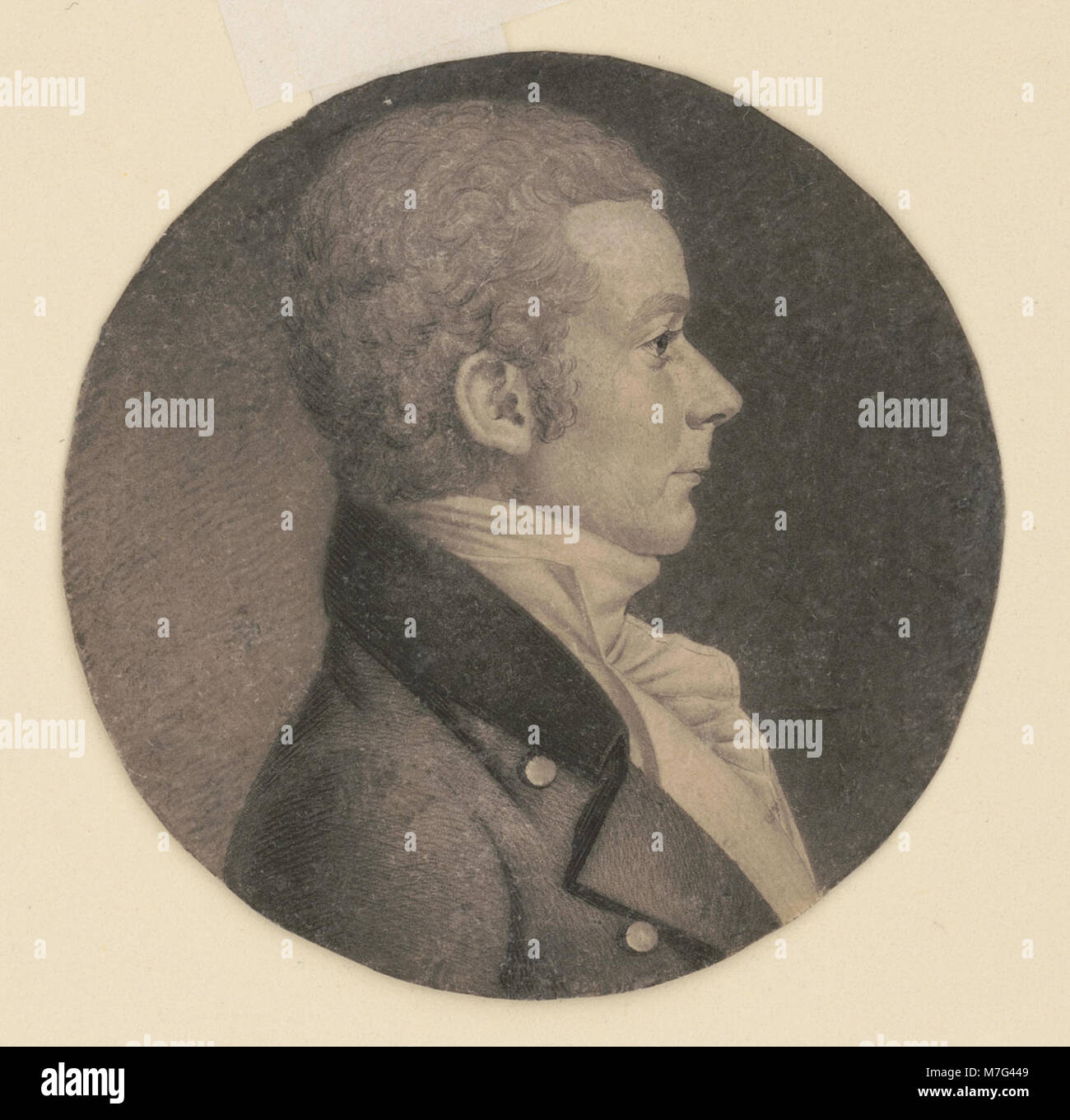 A head-and-shoulders portrait of Champneis, shown in right profile. The ...