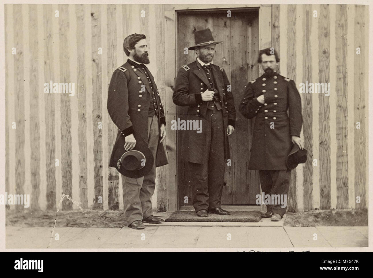 A historic photograph of General John A. Rawlins and General U.S. Grant ...