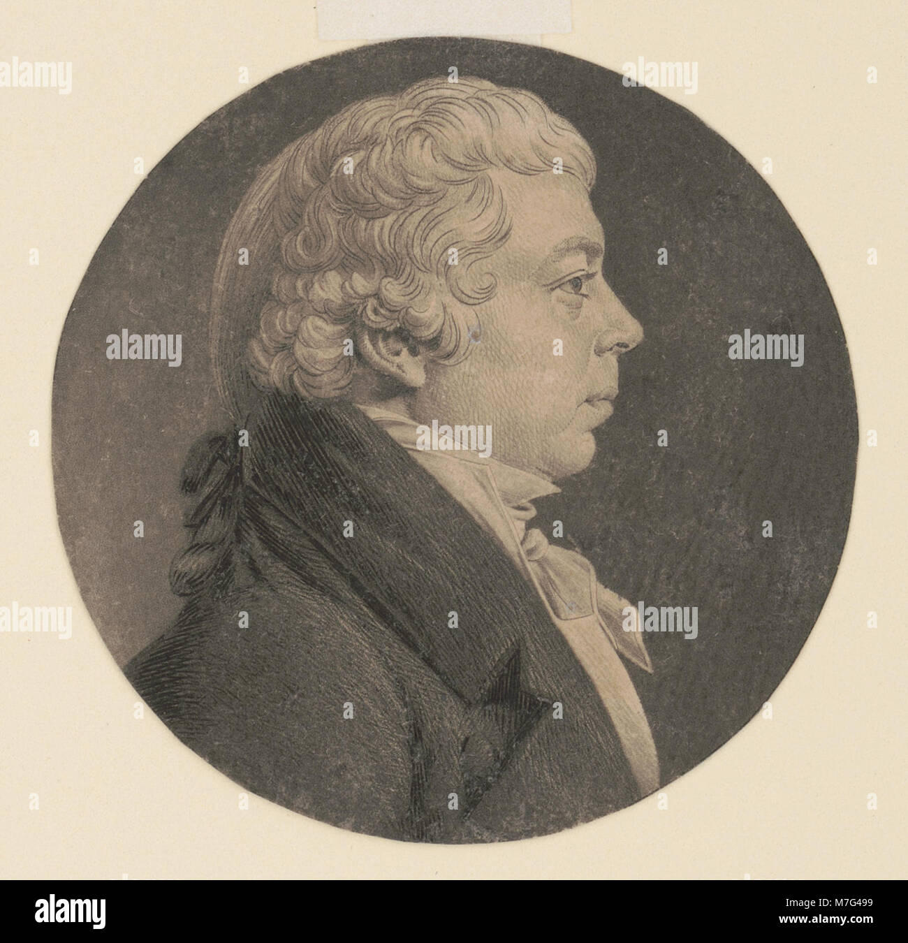 A formal portrait of Peter Johnston, Jr., showing a right-profile view ...