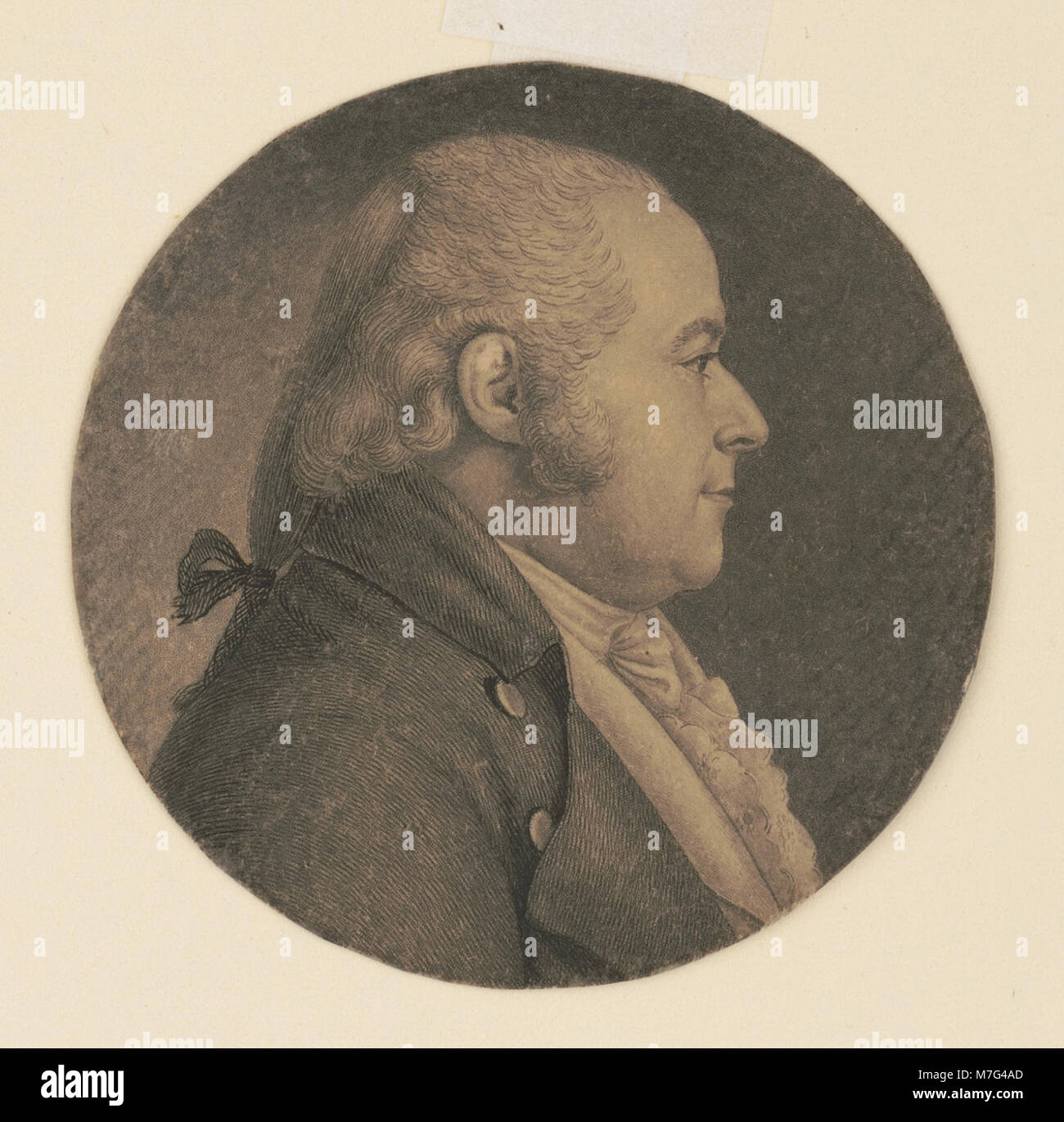 A head-and-shoulders portrait of Samuel Sitgreaves, shown in right ...