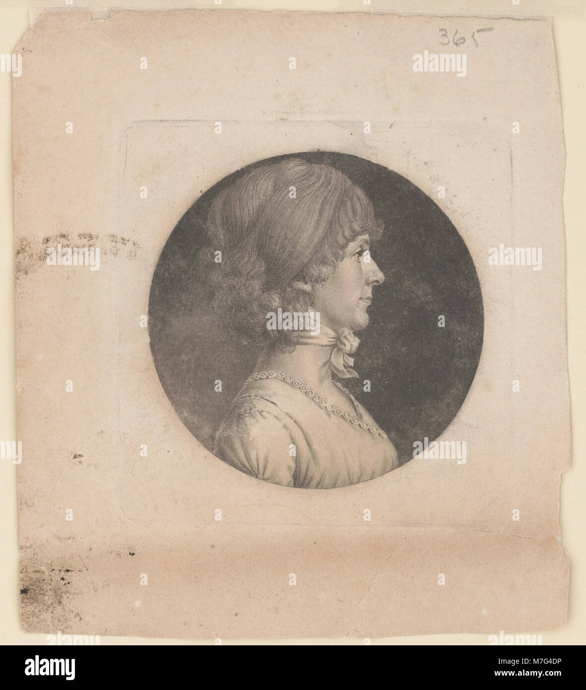 A right-profile portrait of Mrs. David Meade Randolph, capturing her ...