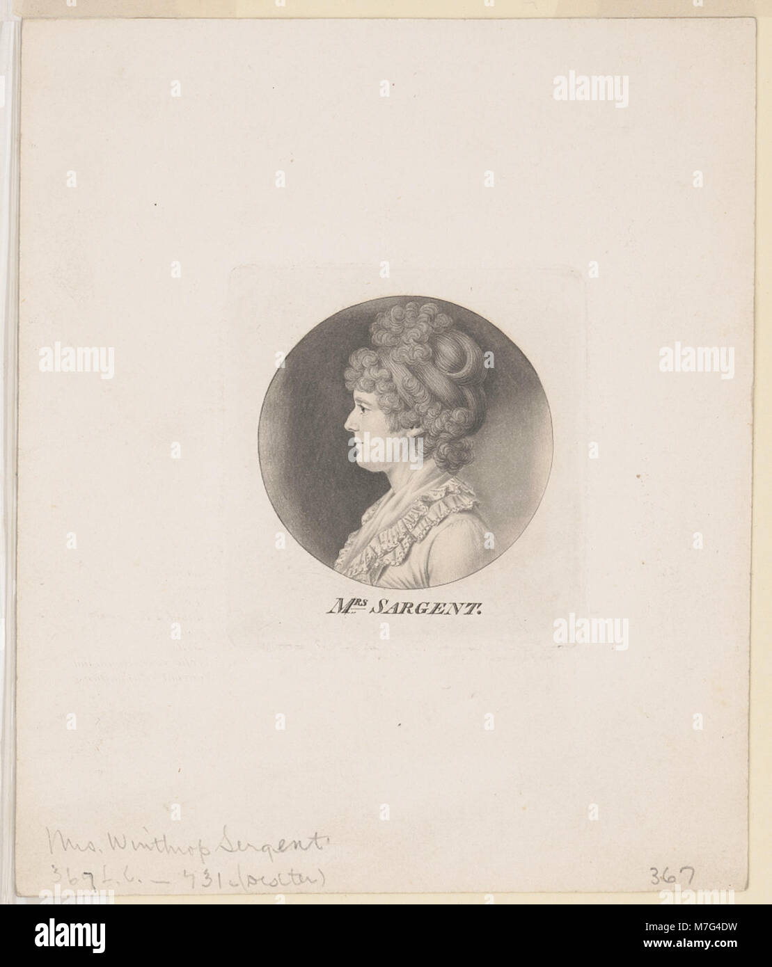 Mary Hawley MacIntosh Williams Sargent, head-and-shoulders portrait ...