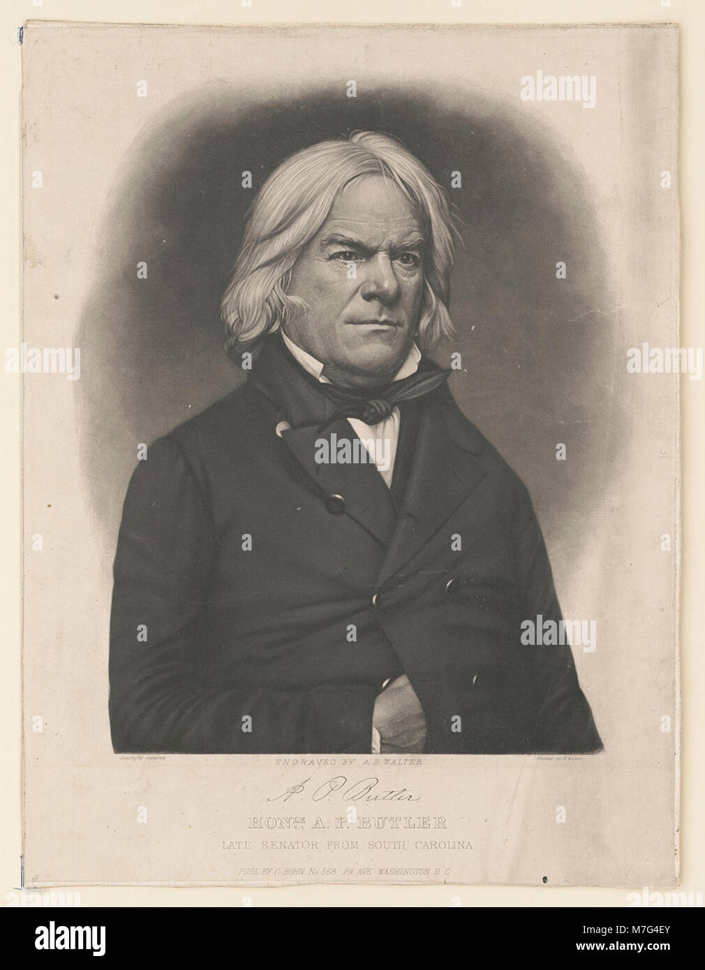 A portrait of the Honorable A.P. Butler, a former U.S. Senator from ...