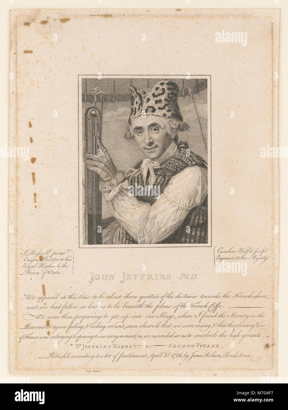 A portrait of Dr. John Jeffries, a noted American physician. The ...