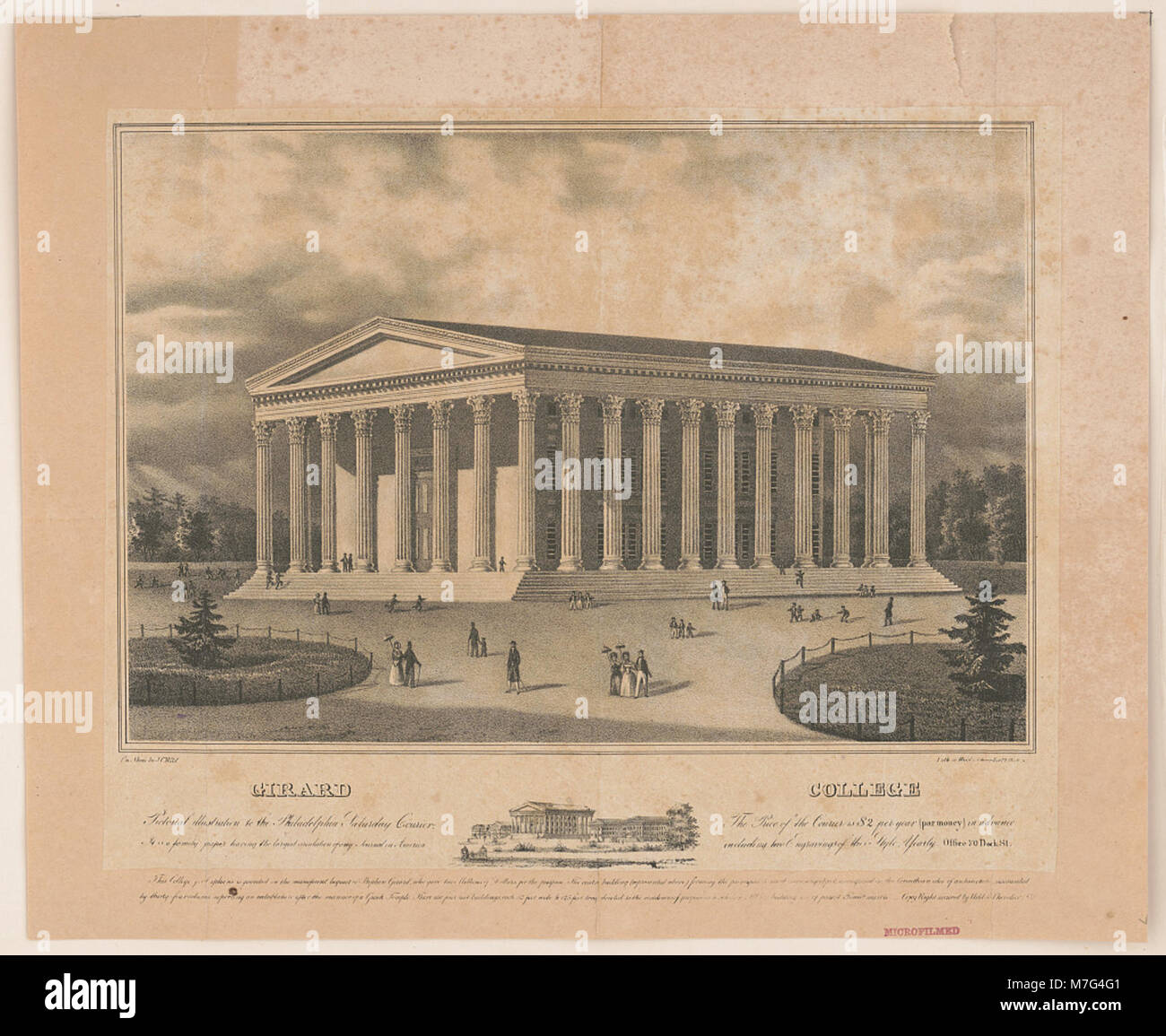 A photograph of Girard College, showcasing its architectural design and ...