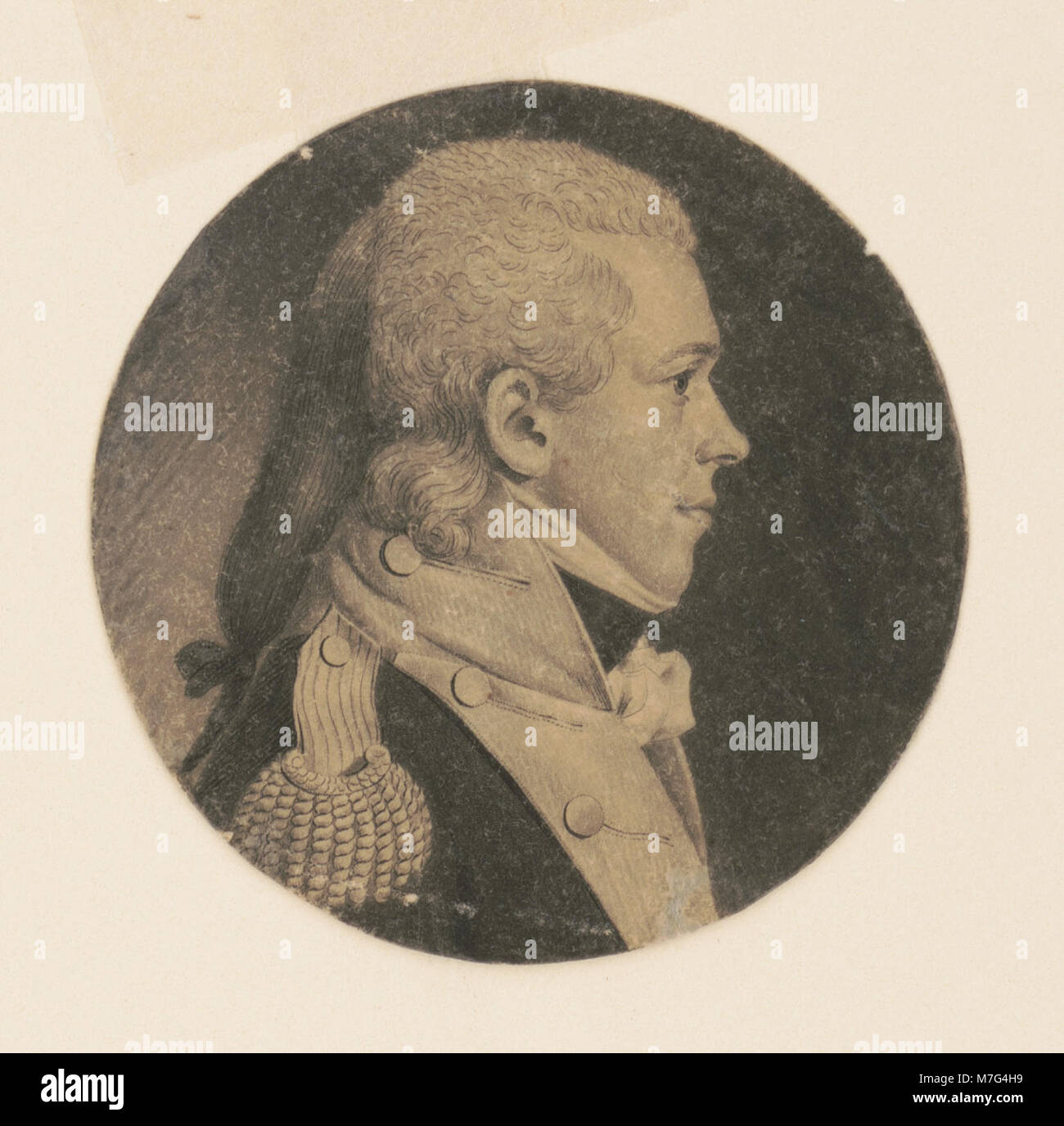 A head-and-shoulders portrait of Samuel White in right profile ...