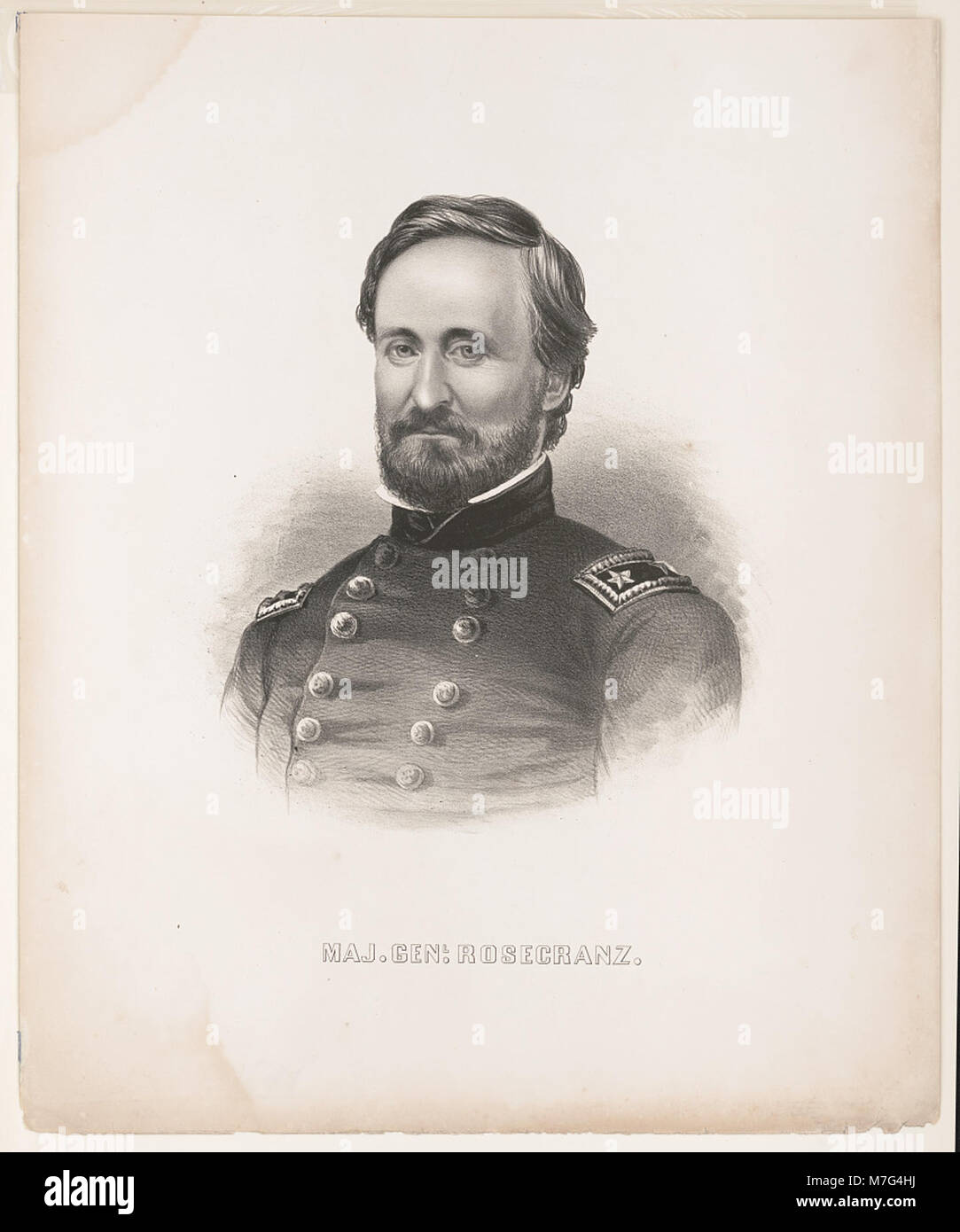 This image portrays Major General William Starke Rosecrans, a Union ...