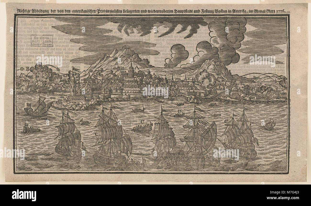 A historical map depicting the siege and reconquest of Boston ...