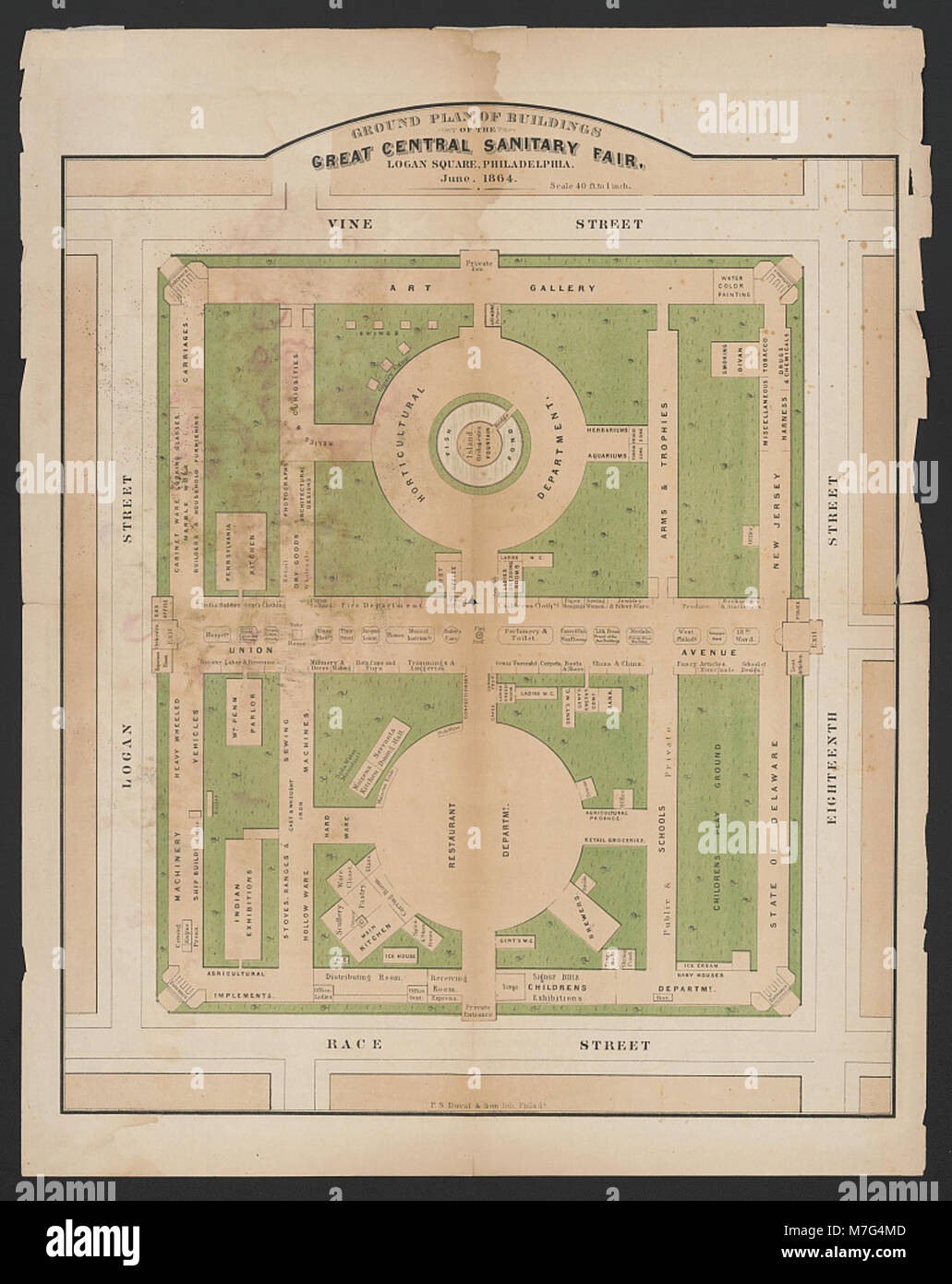 Ground plan of buildings of the great central sanitary fair, Logan ...