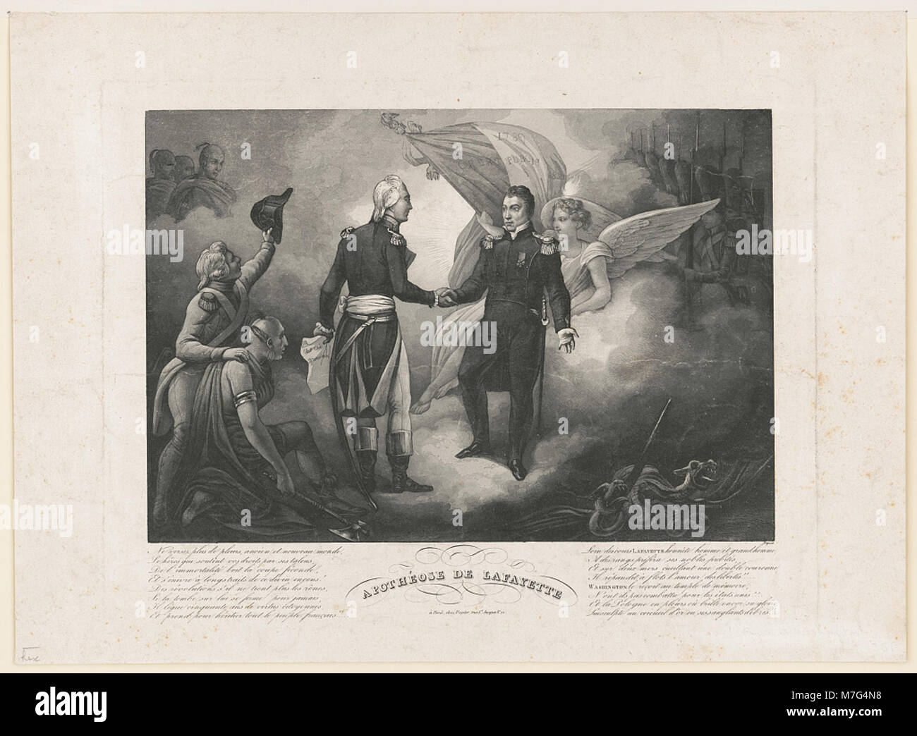 Portrait of Apoth,ose de Lafayette, notable figure in history. The ...