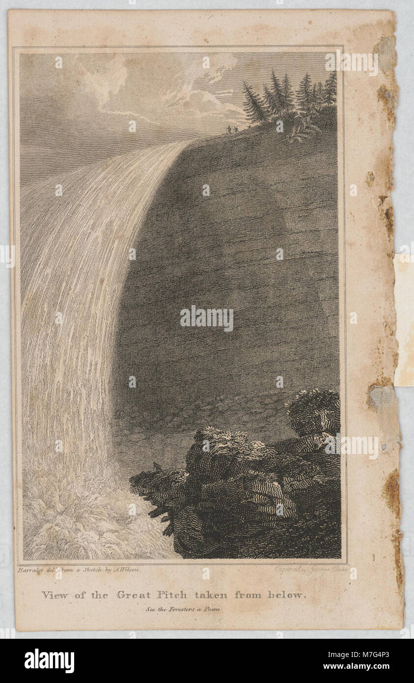 The engraving depicts a view of the great pitch, capturing its vastness ...