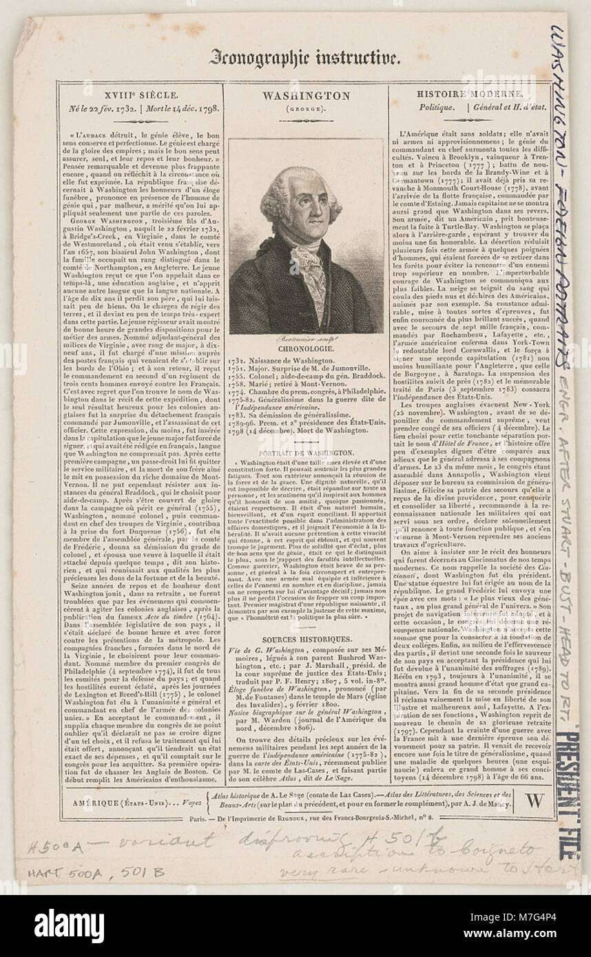 A portrait of George Washington, the first President of the United ...