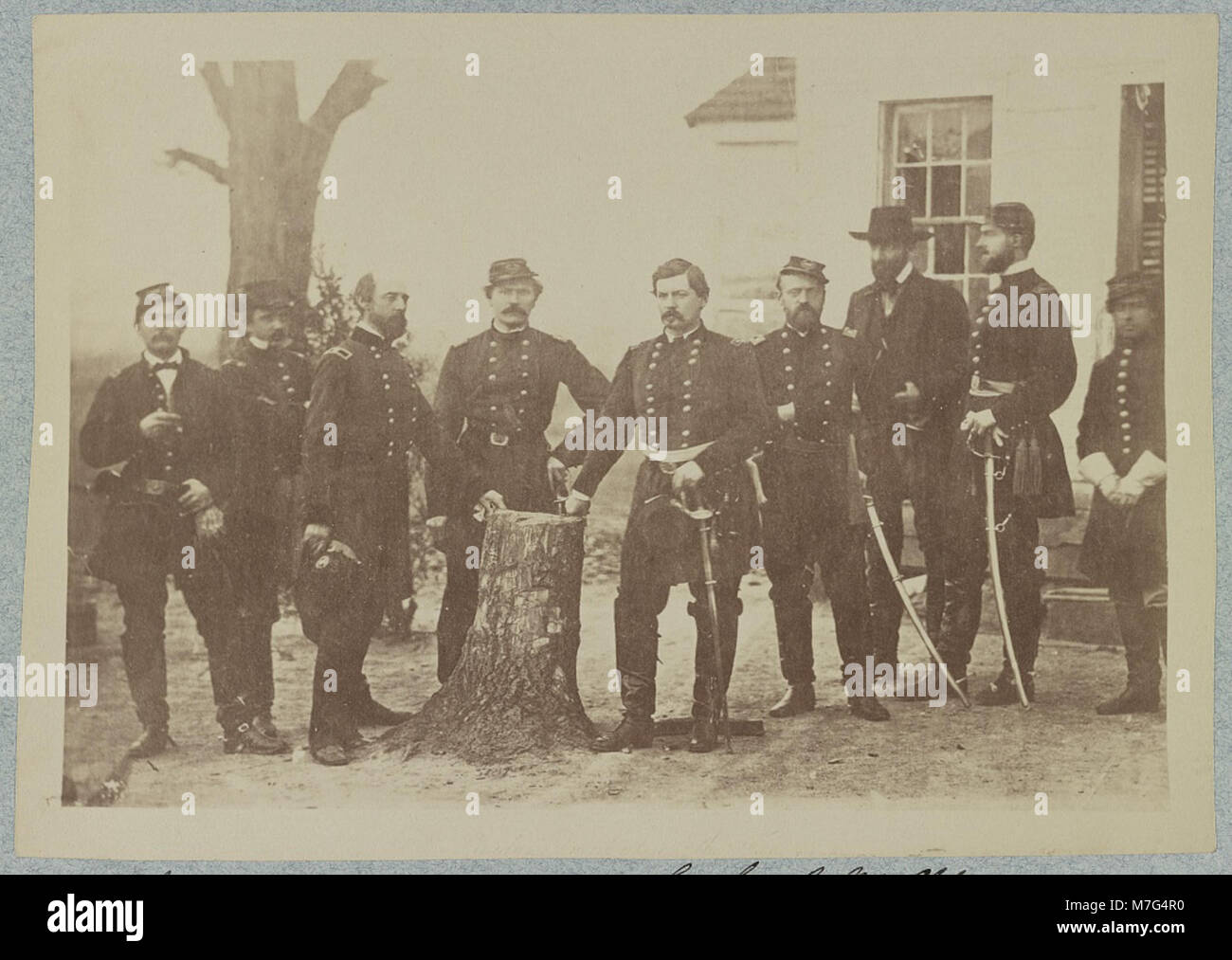 General George B. McClellan and his staff photographed at Miner's Hill ...