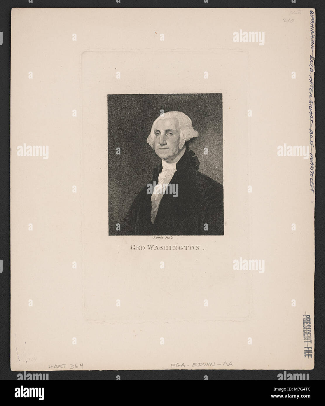 A portrait of George Washington, the first President of the United ...