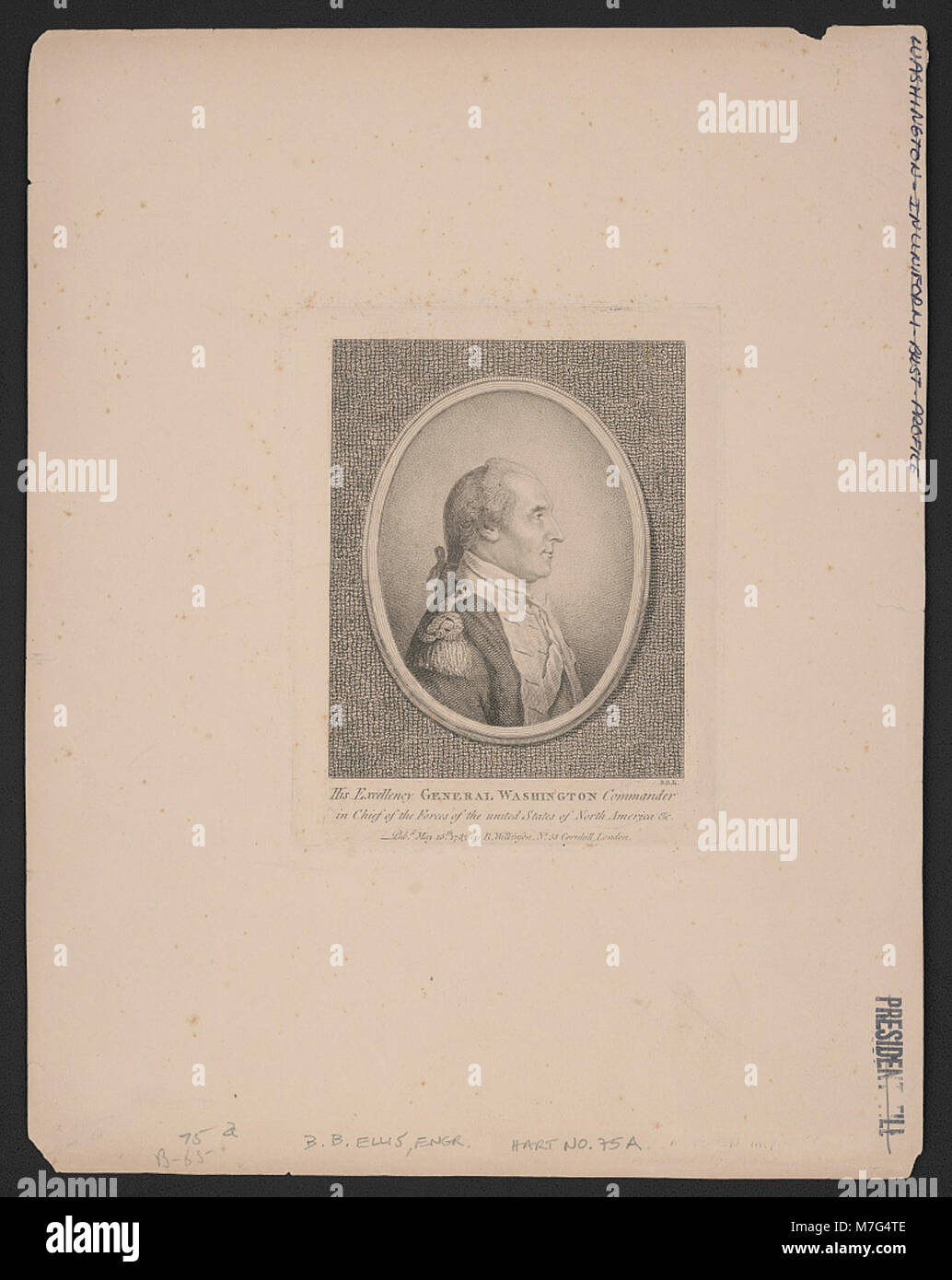 A formal portrait of General George Washington, Commander in Chief of ...