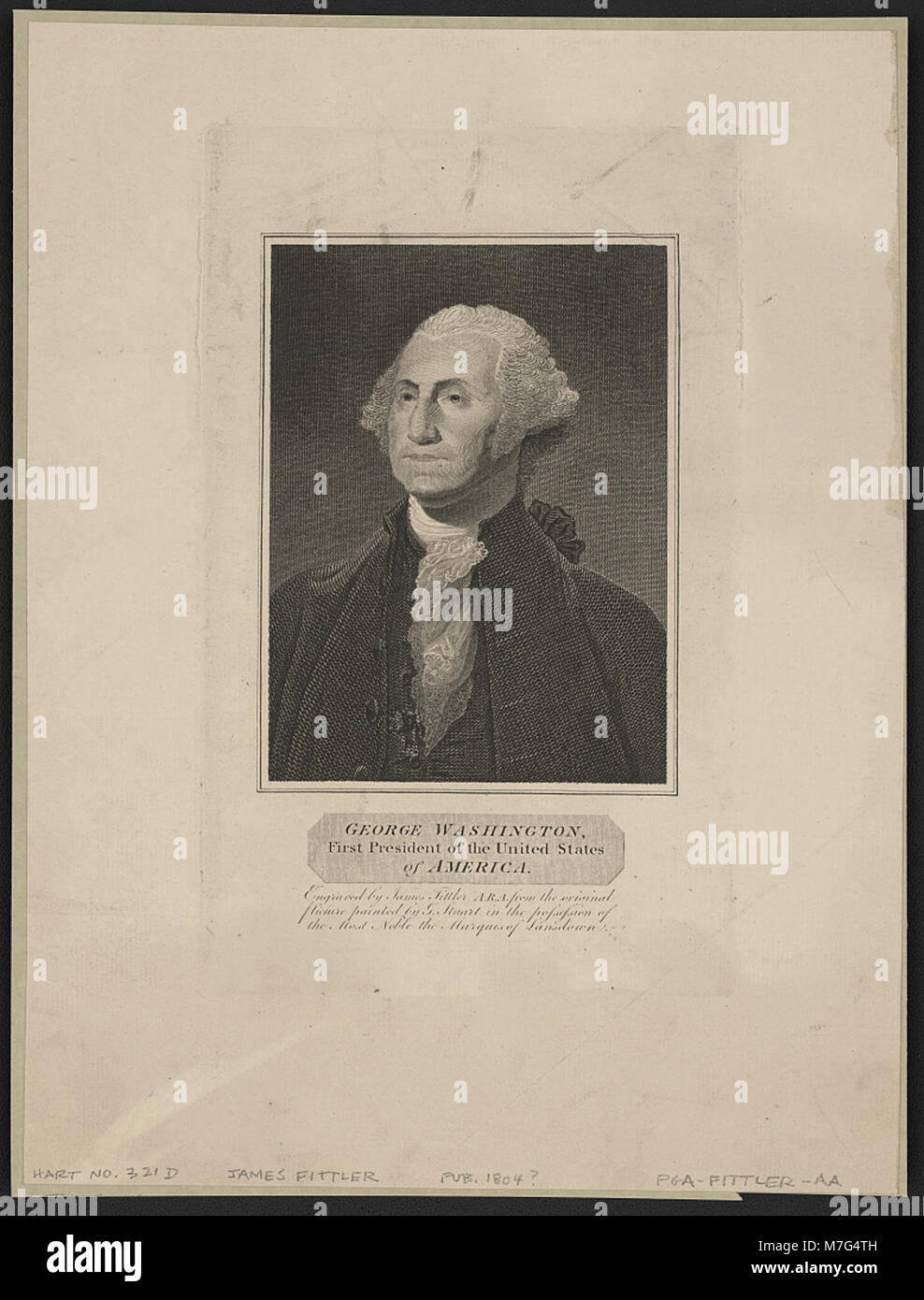 This portrait of George Washington, the first President of the United ...