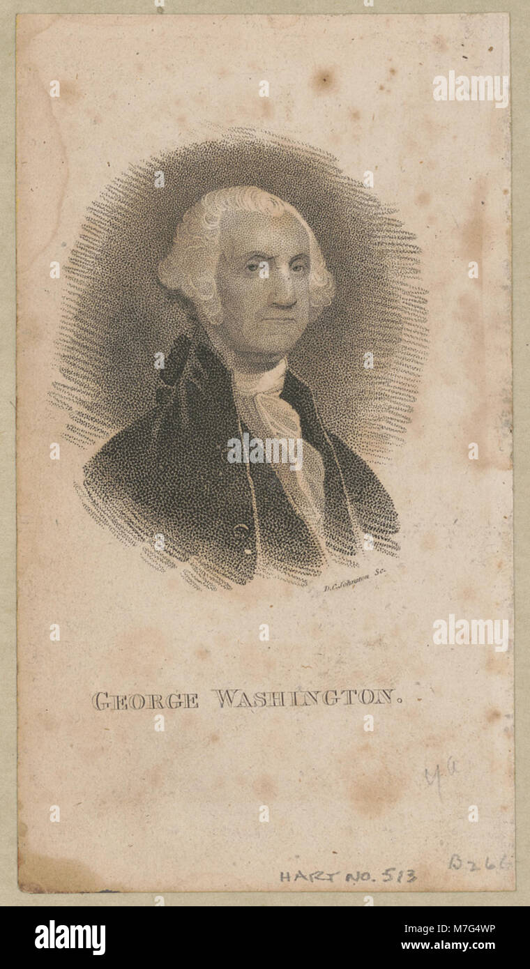 Portrait of George Washington, the first President of the United States ...